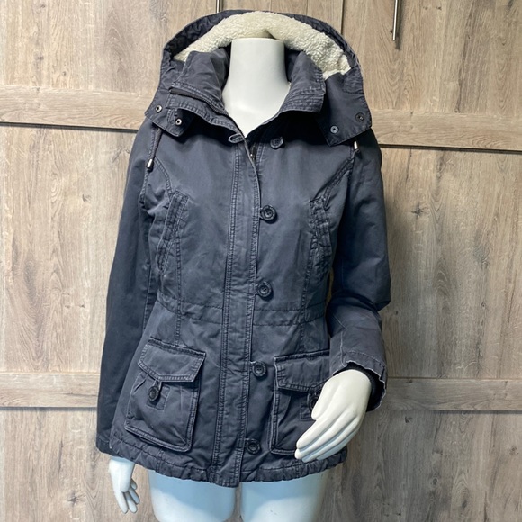 H&M | Jackets & Coats | Logg Perfect Winter Jacket Dark Gray With Off ...